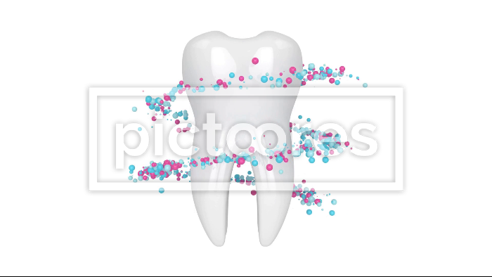 Tooth with freshness swirl