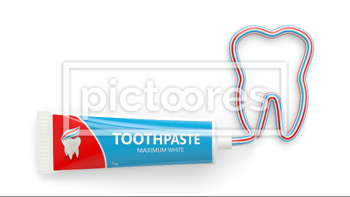 Toothpaste tube making tooth shape